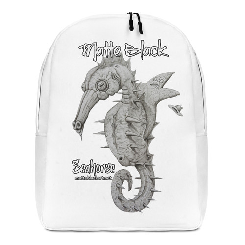 Seahorse Minimalist Backpack copy | Matte Black Art