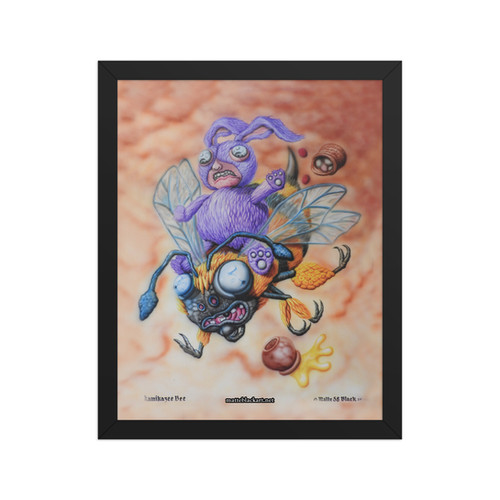 Kamikazee Bee Framed poster | Matte Black Art