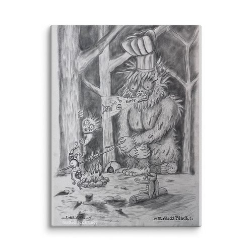 Yowie Canvas | Matte Black Art