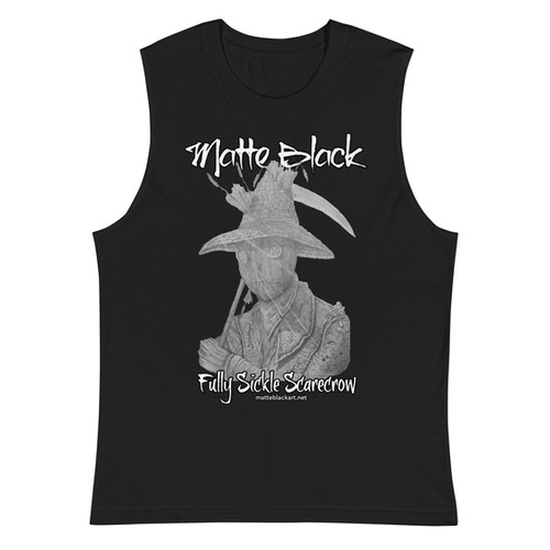 Mens Fully sickle scarecrow Muscle Shirt | Matte Black Art