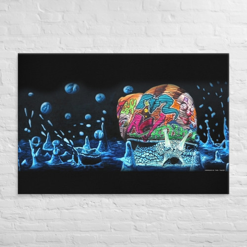 Snaily - Canvas | Matte Black Art