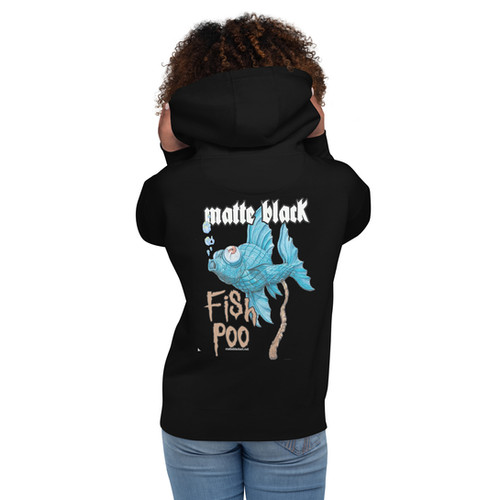 Fish Poo Colour Unisex Hoodie | Matte Black Art