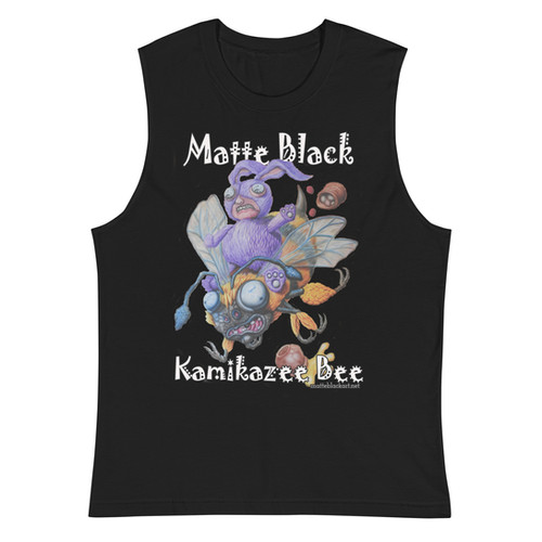 Kamikazee Bee Muscle Shirt | Matte Black Art