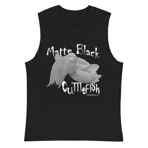 Cuttlefish Muscle Shirt | Matte Black Art