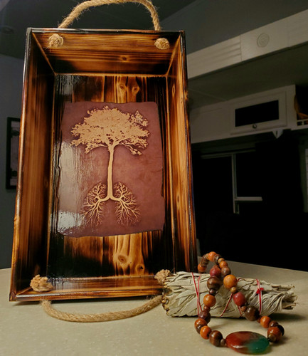 16" x 10" x 5" B&L tub with Tree of Life | Kalen Dion Poetry