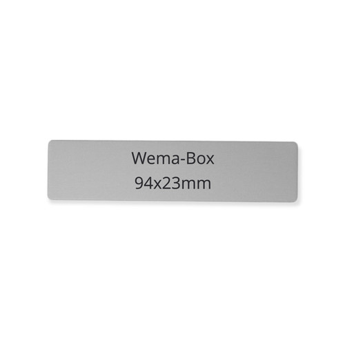 Briefkastenschild Wema-Box - 94 x 23 mm | Deflorin Gravuren