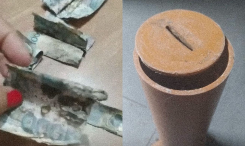 P34K na ipon sa alkansiya, inamag at nasira