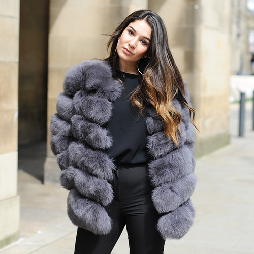 Fox Horizontal Fur Coat | daymisfurry