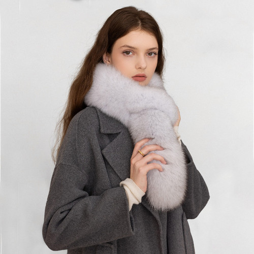 Blue Fox Fur Scarf | daymisfurry