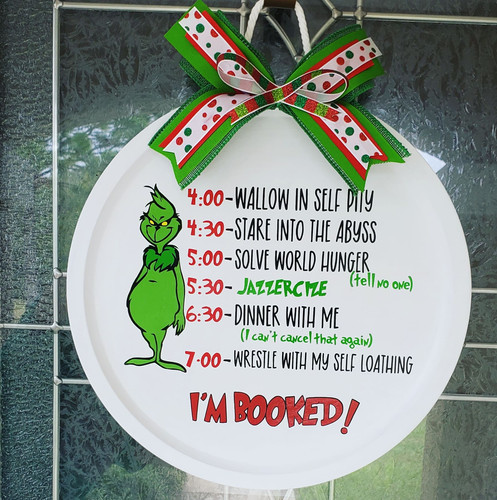 Grinch Schedule Door Hanger | Candi M's Creations