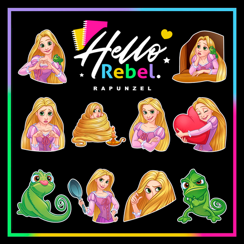 Stickers Rapunzel | hellorebel