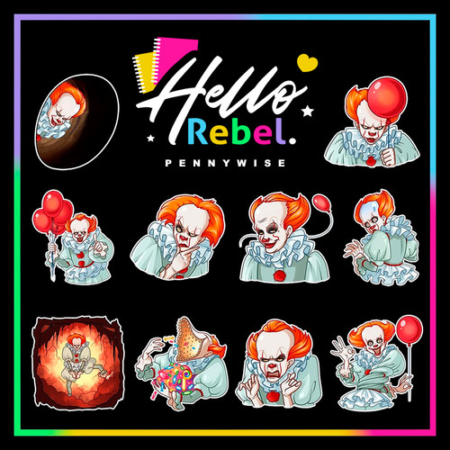 Stickers Pennywise | hellorebel