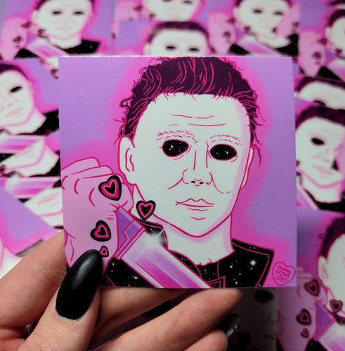 Neon Mikey Sticker | ClumsyWizardArt