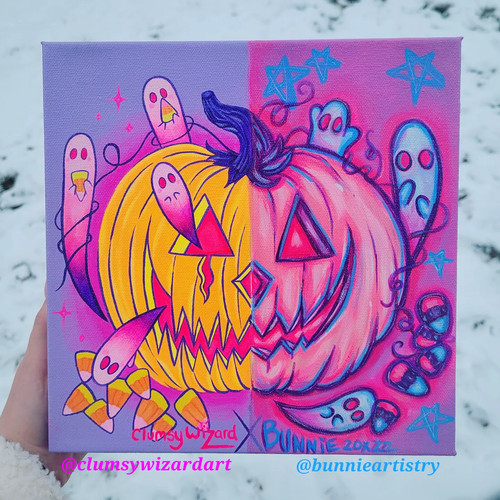 Clumsy Wizard Art X Bunnie Artistry Collab Painting | ClumsyWizardArt