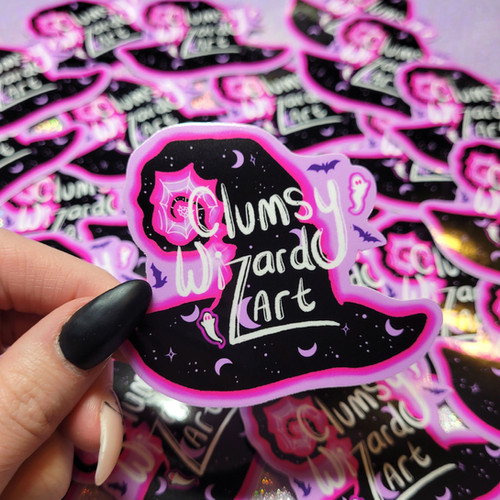 Clumsy Wizard Logo Sticker | ClumsyWizardArt