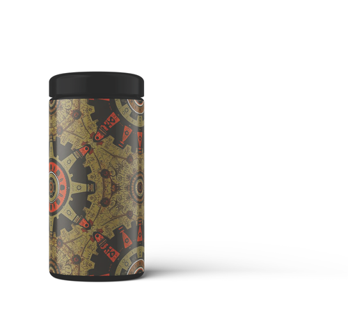 Earthtone Industrial - 500ml Miron Jar with Custom Wrap | Cool Stash Jars