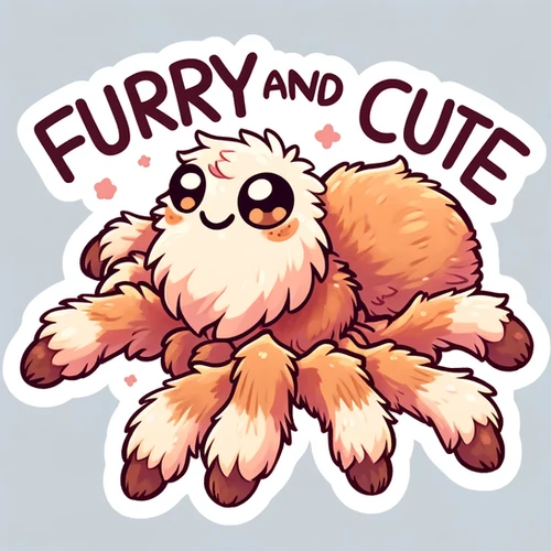 Furry and Cute Sticker 3"x3" | WIld Man Dan Show