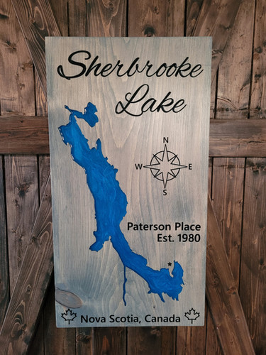Sherbrooke Lake Sign | Made On Brookhouse