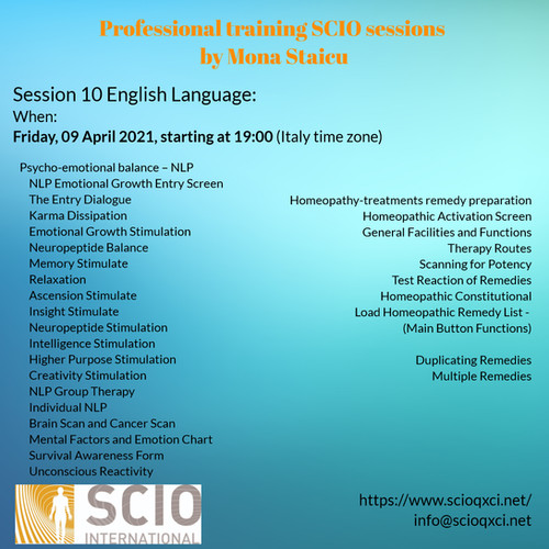 Tenth Session English Language: Professional training SCIO sessions ...