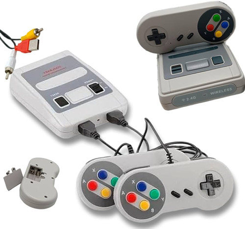 Vídeo Game Super Mini SFC Com 620 Jogos E 2 Controles Bivolt | SuperCell