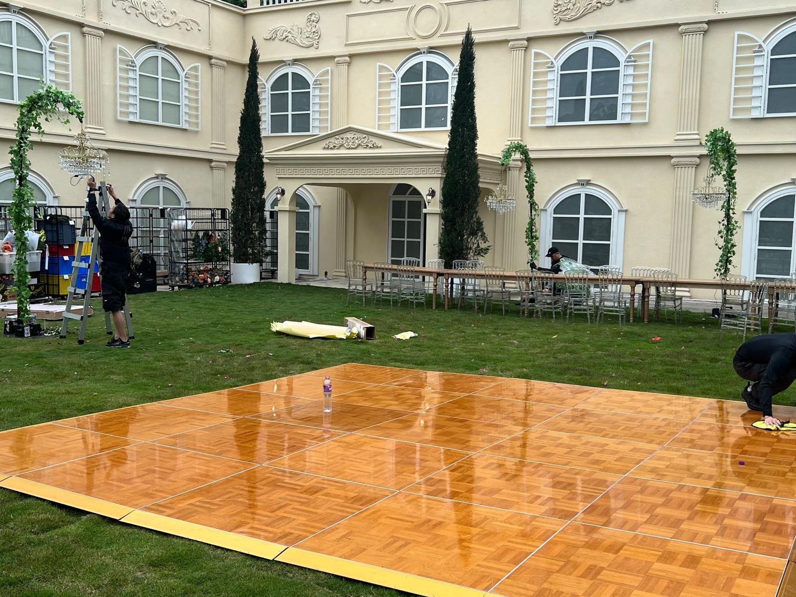 Outdoor Wooden Dance Floor Rental Service | Wedding Dance Floor ...
