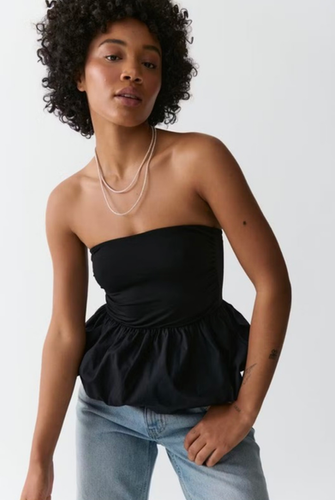Elle Grace Strapless Balloon Top | Mary+Marie Boutique