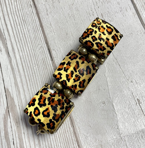 Retro Chunky Leopard Print Bracelet | My Vintage
