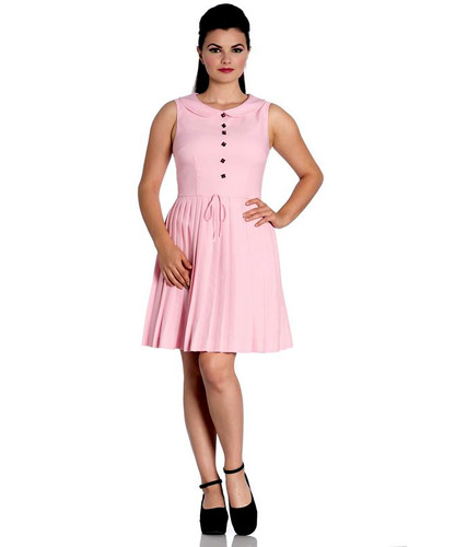Retro Inspired Pink Pleated Mini Dress | My Vintage
