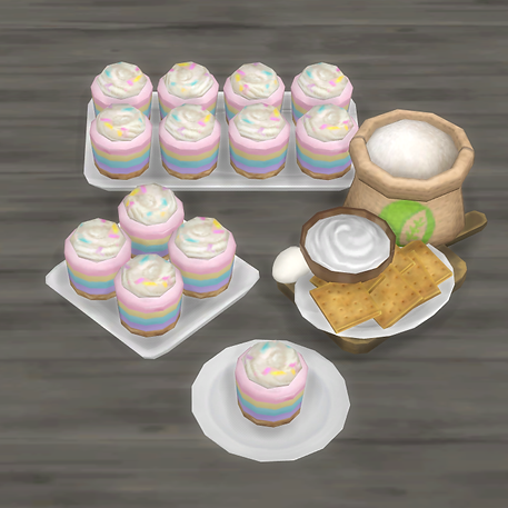 Pastel Mini-Cheesecake · Sims 4 Food CC