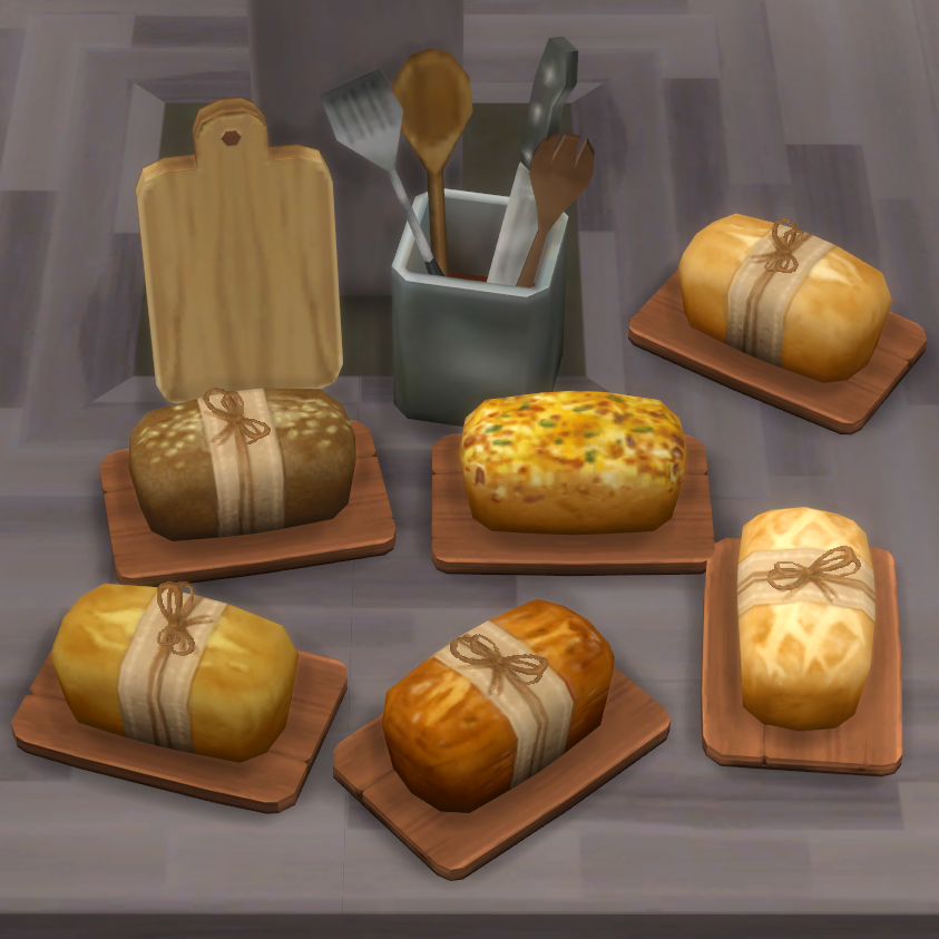 Rustic Bread Loaves · Sims 4 Mods
