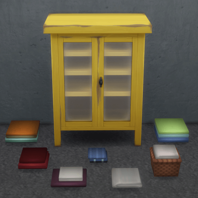 Split Panel Display & Linens · Sims 4 CC Objects