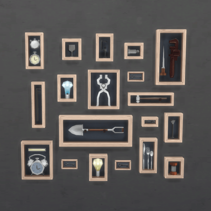 Wall Sculptures – Base Game · Sims 4 CC Objects