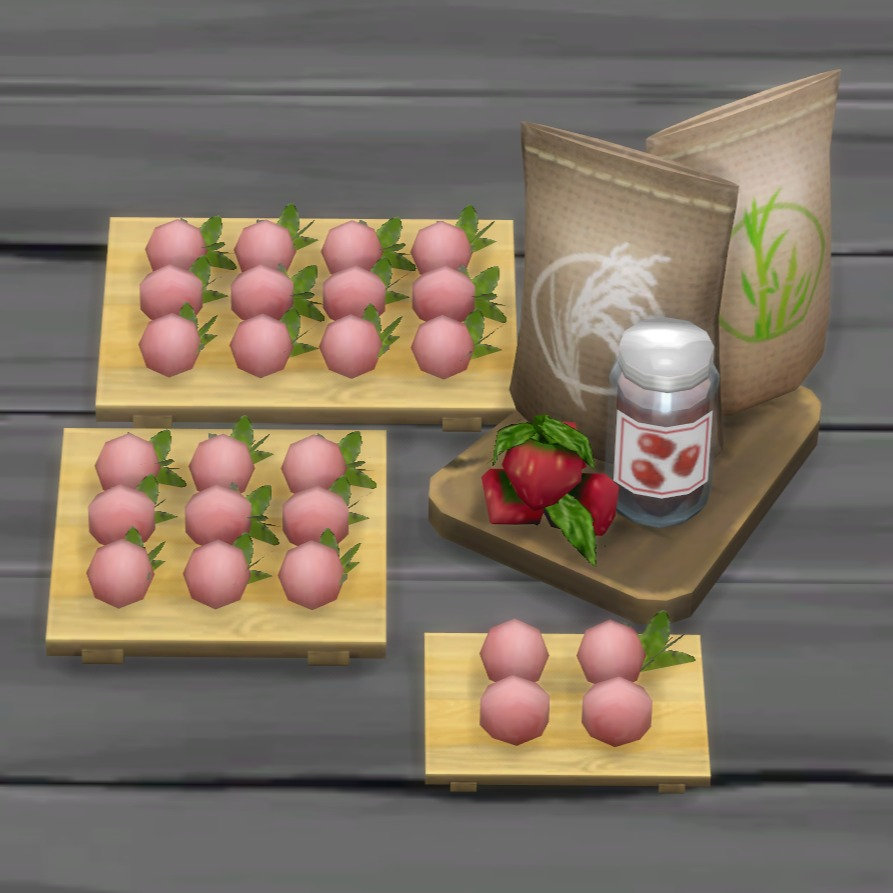 Strawberry Mochi · Sims 4 Food CC