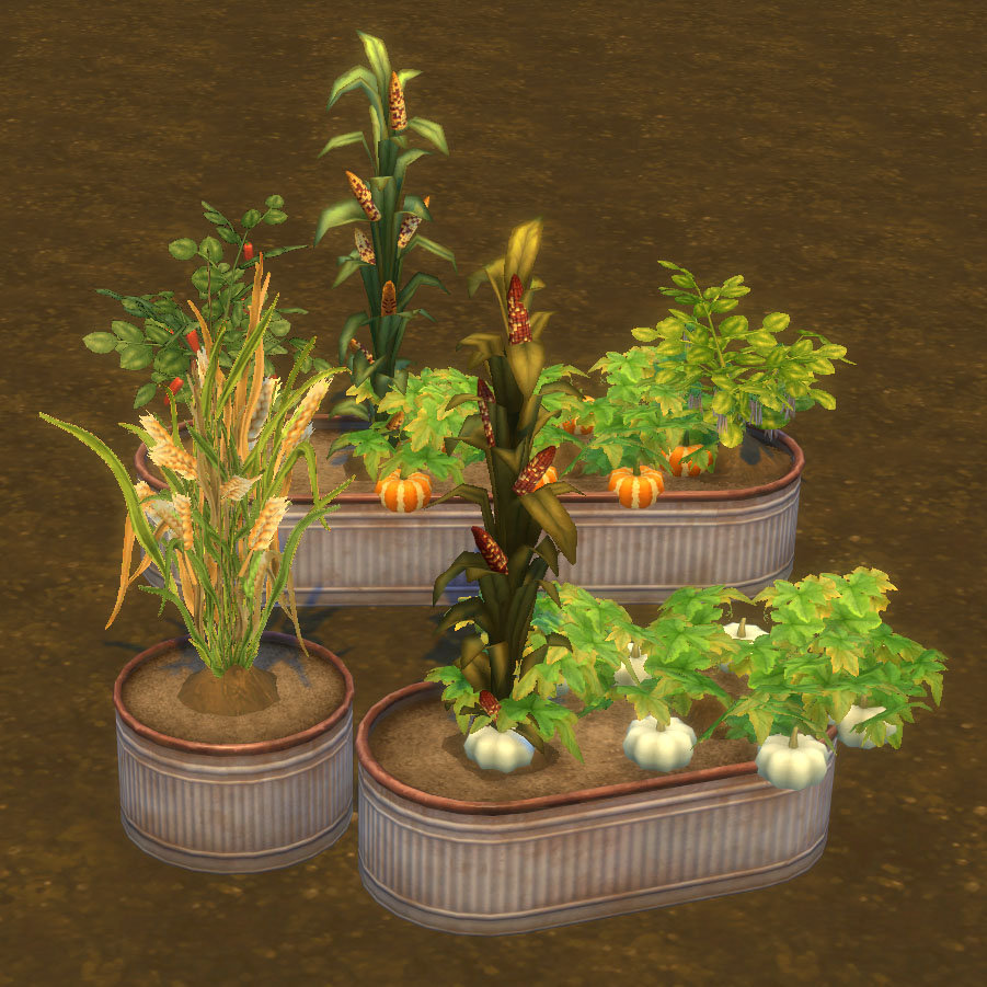 Ranch Metal Planters · Sims 4 CC Objects