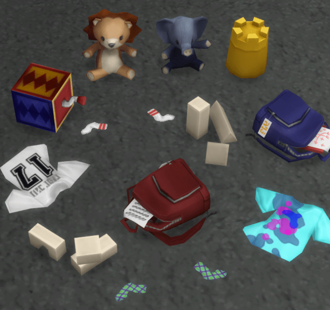Parenthood Floor Clutter & Toys · Sims 4 CC Objects