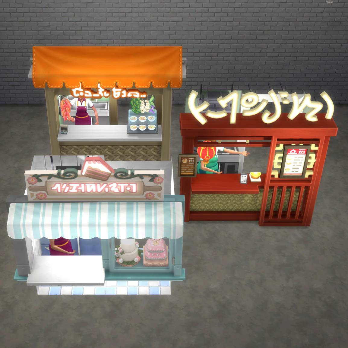 Tartosa Market Stalls · Sims 4 CC Objects