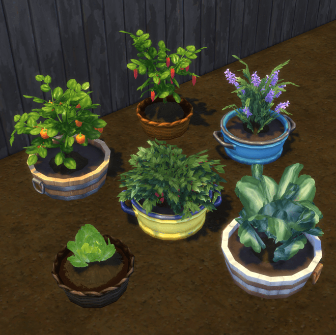 Laundry Day Planters · Sims 4 CC Objects