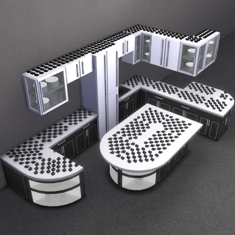 Counters & Cabinets - More Slots · Sims 4 CC Objects