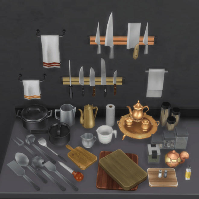 Kitchen Clutter Set · Sims 4 CC Objects