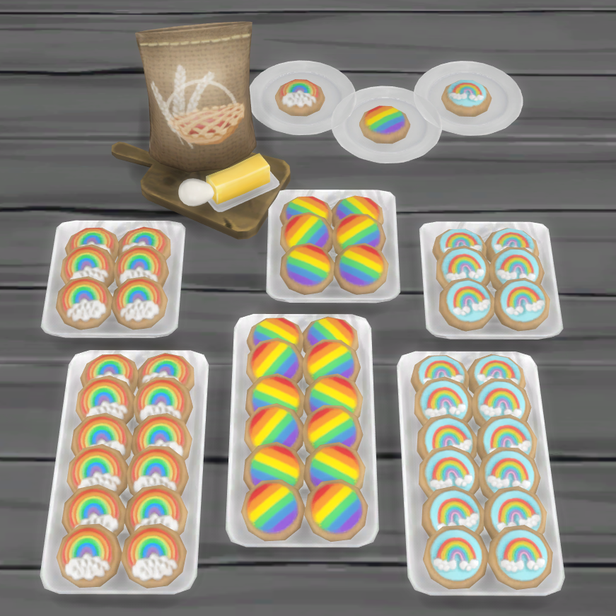 Rainbow Cookies · Sims 4 Food CC