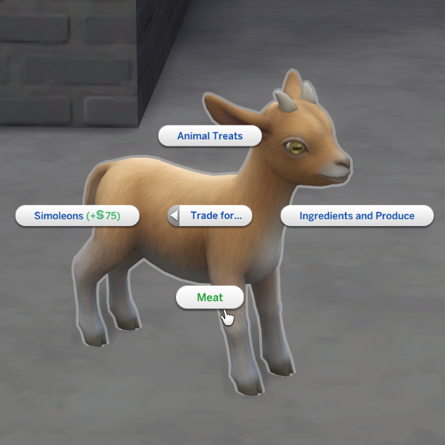 Trade for Meat · Sims 4 Mods