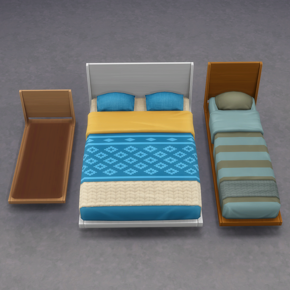 Space Saving Bed Set Sims 4 CC Objects