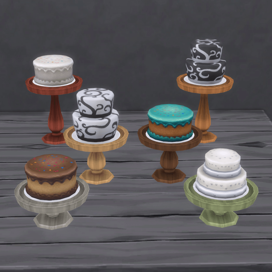 Wooden Cake Stands · Sims 4 CC Objects