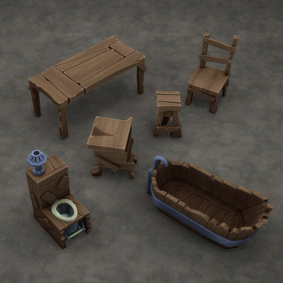 Low Quality Woodworks · Sims 4 Crafting CC