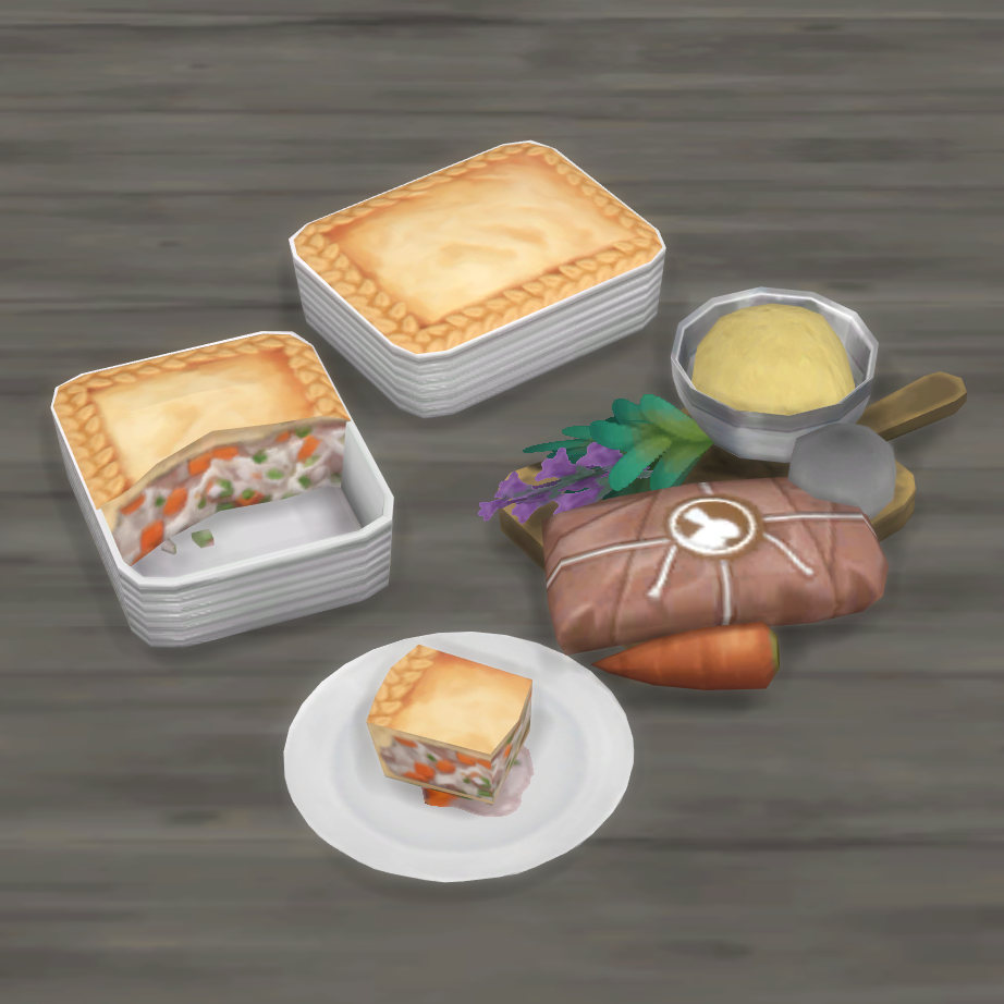 Braised Rabbit Pie · Sims 4 Food CC