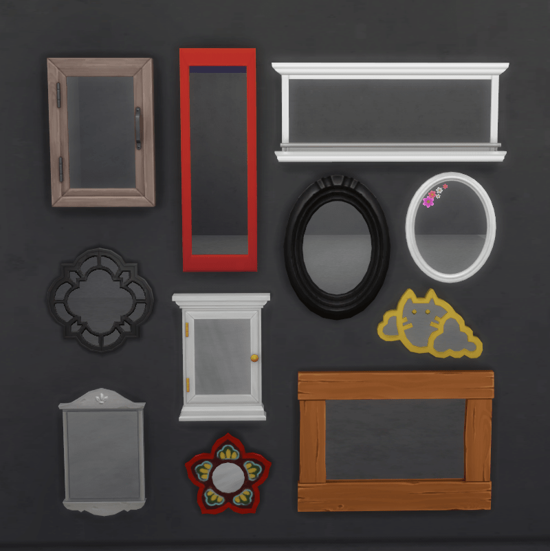 Shiftable Mirrors – ALL · Sims 4 CC Objects
