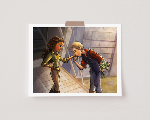 Zoe & Wash - Firefly Art Print | brittneyannart