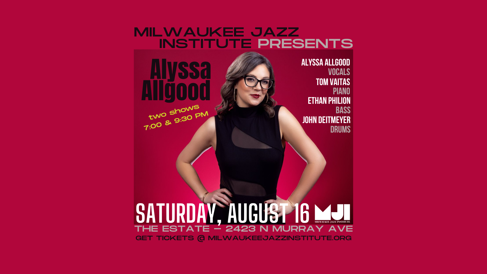 MJI PRESENTS: ALYSSA ALLGOOD | Milwaukee Jazz Insti