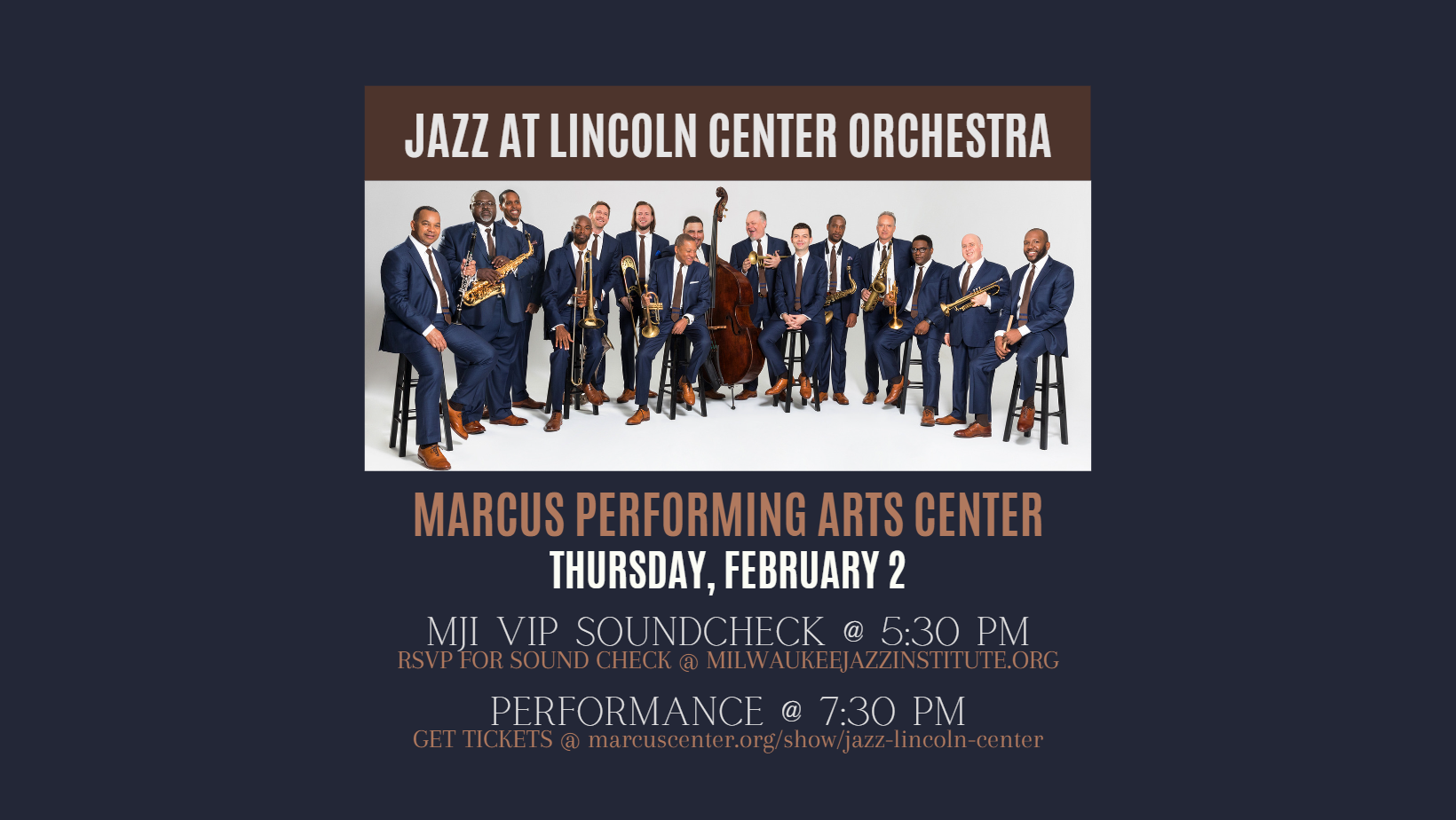 JAZZ AT LINCOLN CENTER ORCHESTRA | Milwaukee Jazz Insti