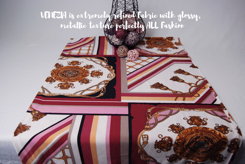 Multicolor VERSACE Pattern VENEZIA Print Fabric by the yard | itsfabrics